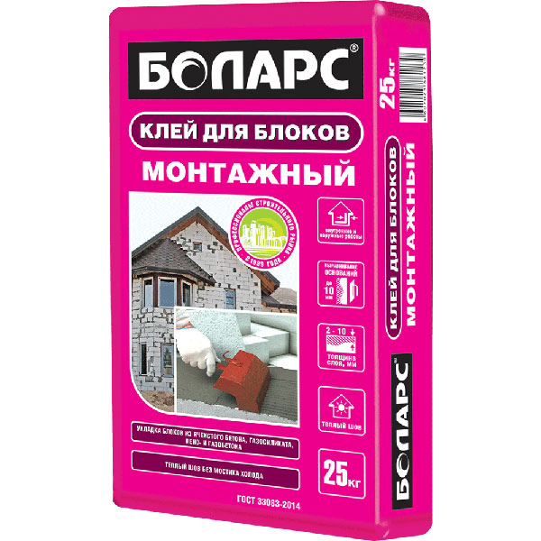 БОЛАРС Монтажный клей для блоков - цена, купить с доставкой